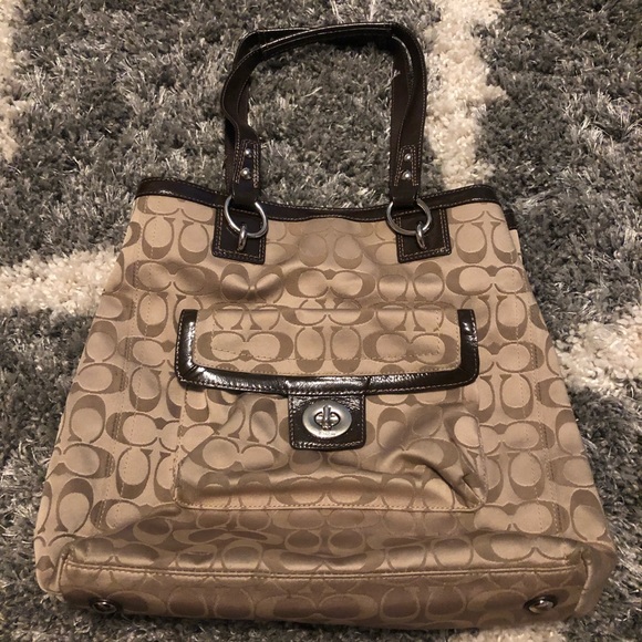 Coach | Bags | Coach Signature Shoulder Bag W Dust Bag | Poshmark